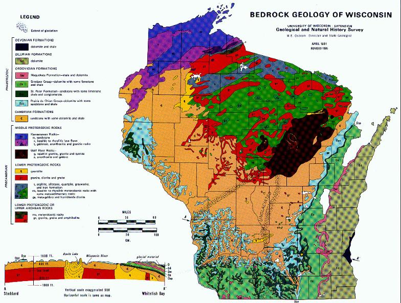 Bedrock Geology of Wisconsin